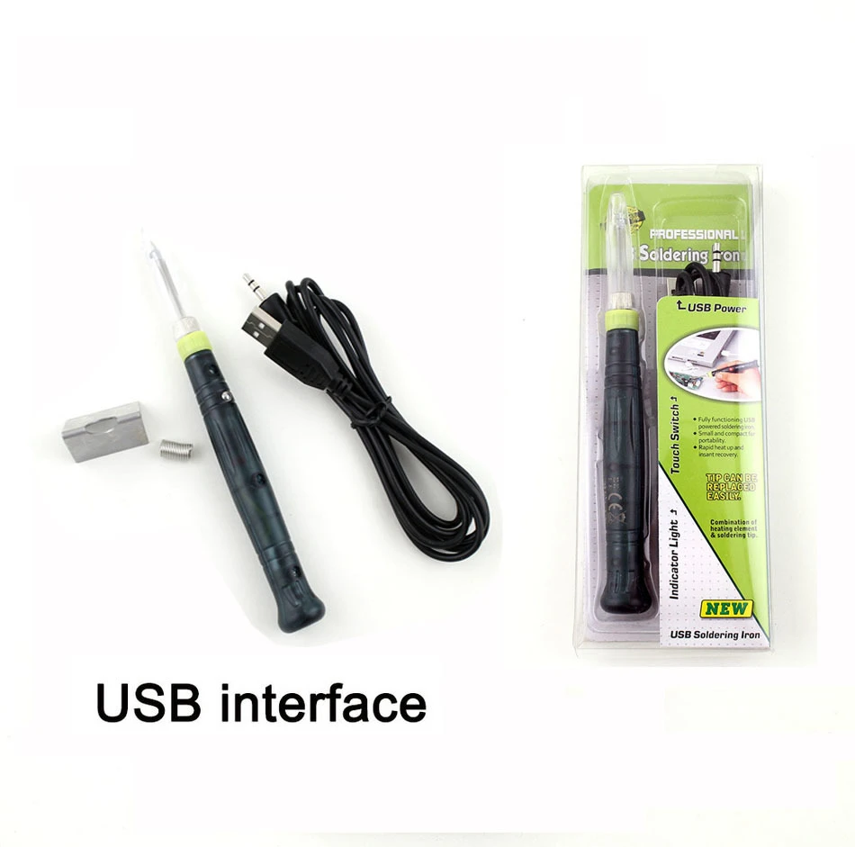 Mini USB Soldering Iron, Electric Soldering Gun with LED Indicator