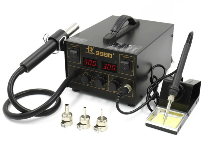 999D ESD LEAD-FREE DIGITAL INTELLIGENT 2 IN 1 REWORK STATION...