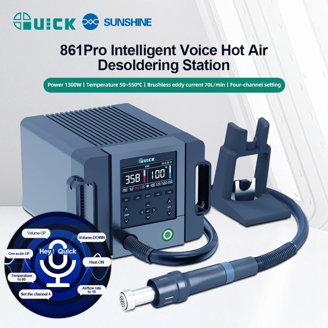 QUICK 861 Pro Intelligent Hot Air Soldering Station Digital Display ...